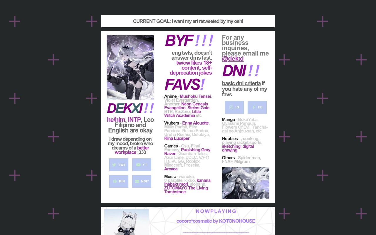 Dekxi - Personal Carrd